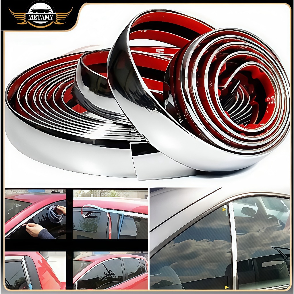 Door Edge Anti Collision Rubbing Strip Car Door Decoration Chrome Plate ...