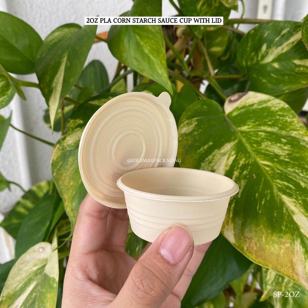 PLA Corn Starch 2oz Sauce Container with Lid (1000pcs) | Shopee Malaysia