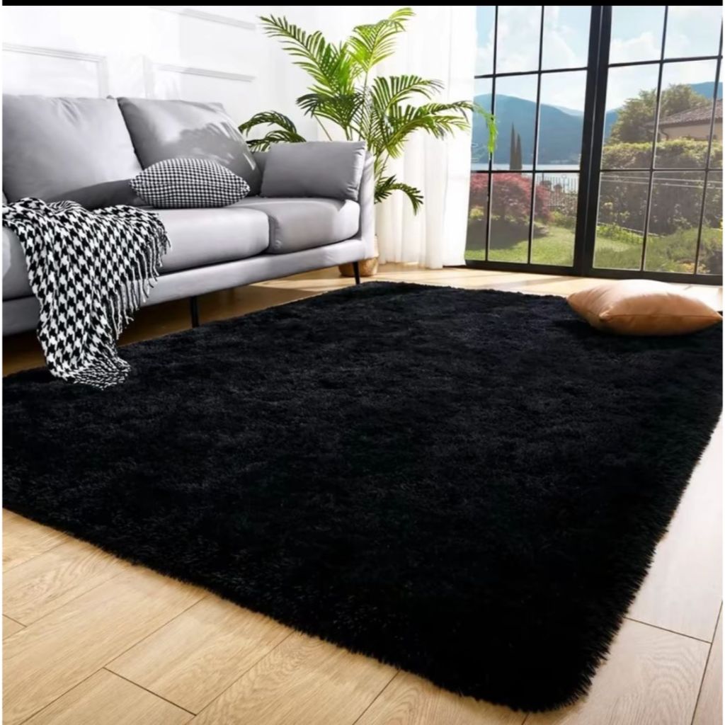 Karpet Bulu Lembut Tatami | Fluffy Shaggy Carpet for Living Room ...