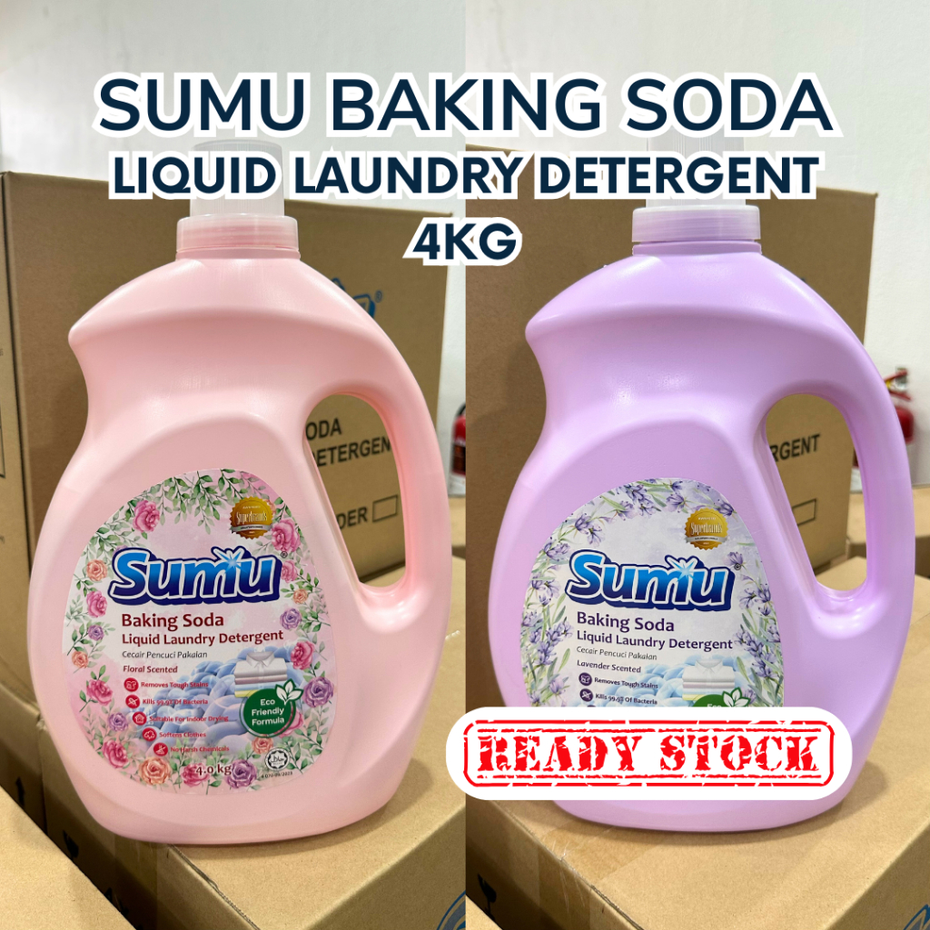 SUMU Baking Soda Liquid Detergent (4kg&1.8kg) / detergent liquid /sabun basuh baju /Softener ...