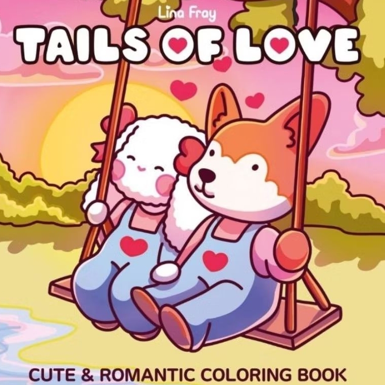 Tails Of Love Lina Fray Digital Coloring Page By Kuki Puff | Shopee ...