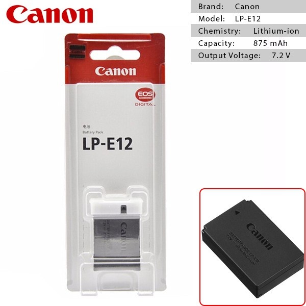 Canon LP-E12 battery pack LPE12 LP E12 (M100, M200, M50, M, M2, M10, EOS 100D, SX740HS) | Shopee ...