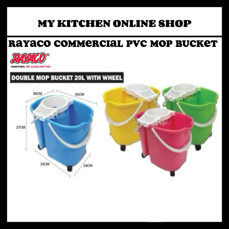HIGH QUALITYHEAVYDUTY 9640-1 20LTR RAYACO COMMERCIAL PVC MOP BUCKET ...