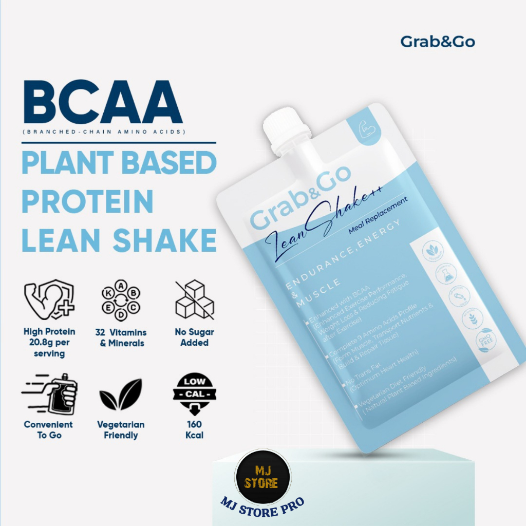 Grab & Go Lean Shake | BCAA + 20.8g Protein Isolate + Fiber + Real Fruit | Fitness, Sport, Gym ...