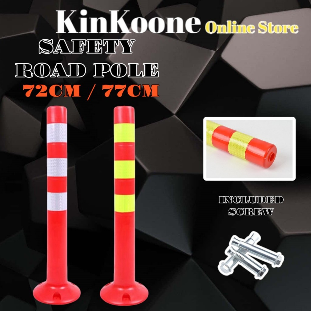 Safety Pole Traffic PVC Pole Reflective Sticker 77cm/72cm Road Pole ...