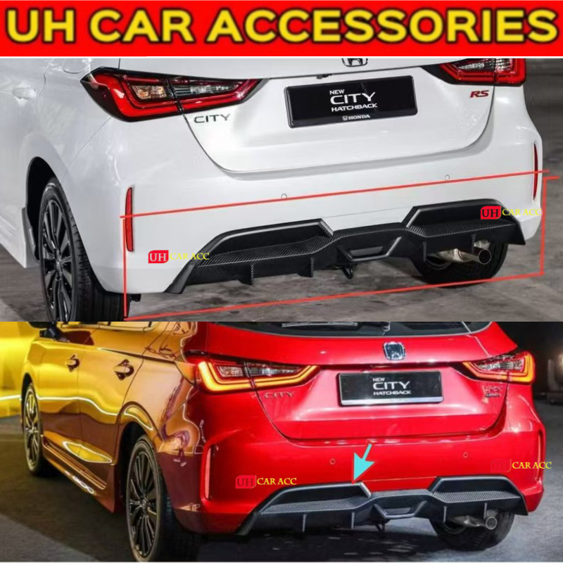 HONDA CITY HATCHBACK 2024-2025 FACELIFT CARBON RS REAR DIFFUSER LIP ...