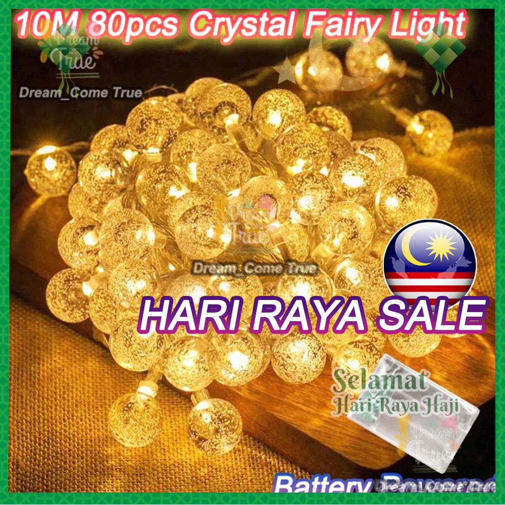 Lampu Led 10M 80LED Fairy String camping Light crystal Light Outdoor ...