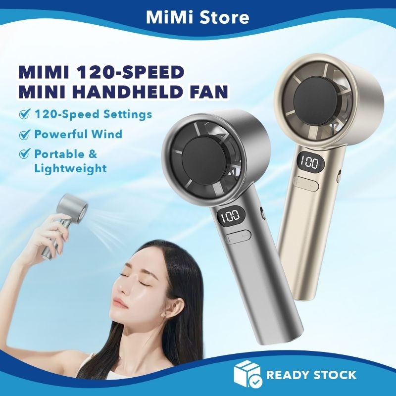 MiMi Handheld Fan 120 Speed Portable Bladeless Mini Fan Rechargeable ...