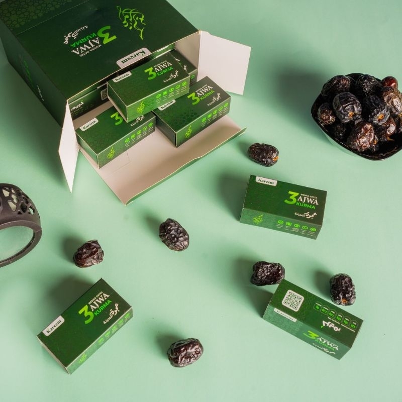 KAREEM KURMA AJWA PREMIUM LARGE EXCLUSIVE MINI PACKAGING 3 BIJI & 7 ...