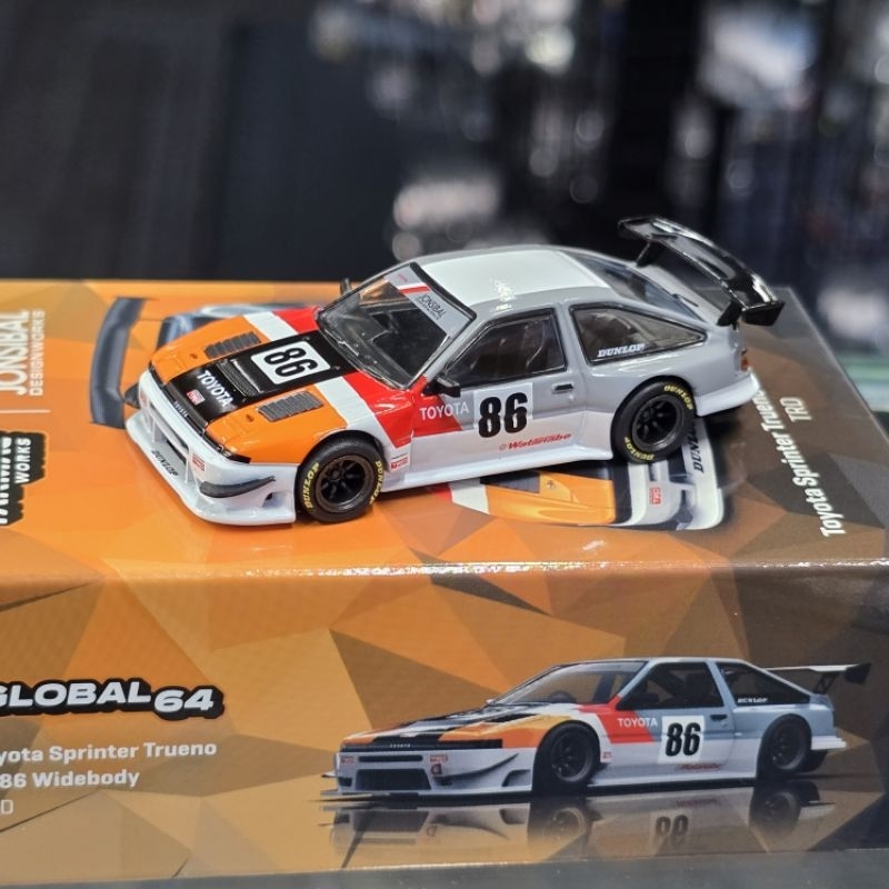 TARMAC WORKS TOYOTA SPRINTER TRUENO AE86 WIDEBODY TRD JONSIBAL DESIGN ...