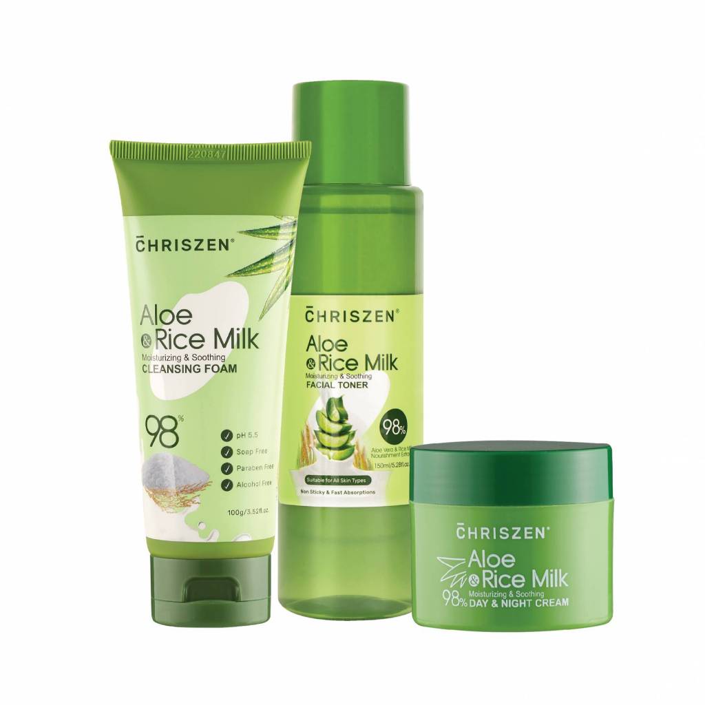 Chriszen 98% Aloe Vera & Rice Milk Day & Night cream 50g | Shopee Malaysia