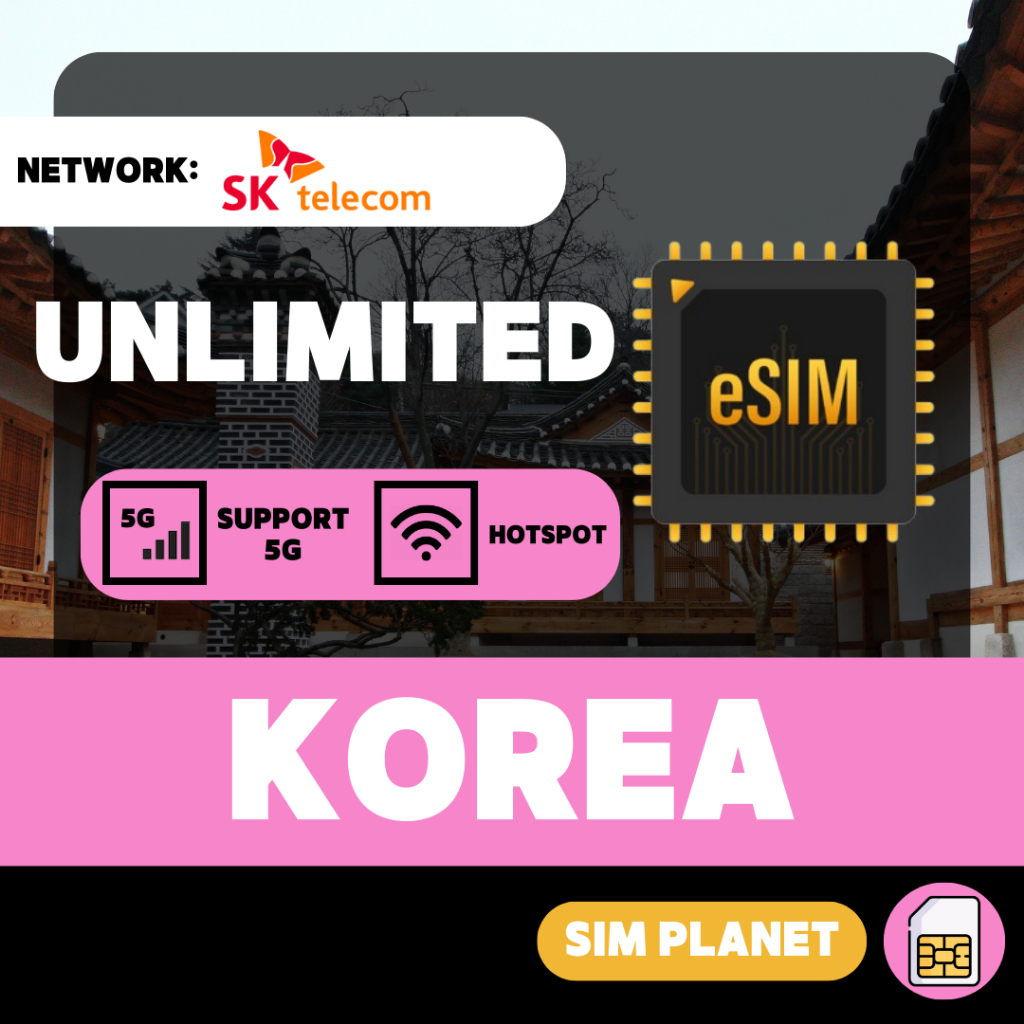 eSIM Planet 【 Korea 】SKT KT Korea eSIM 🔥UNLIMITED DATA Travel eSIM Jeju Island Seoul 5G | Shopee ...