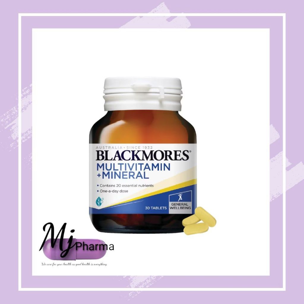 Blackmores multivitamin + and mineral contains 20 essential nutrients one a day dose 30 tablets ...