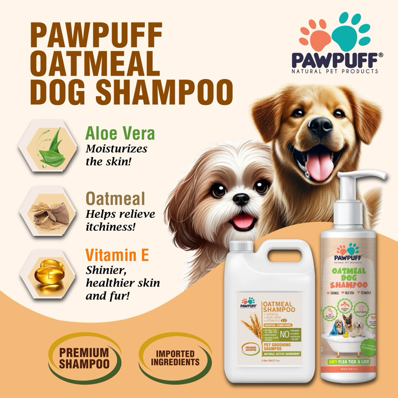 PAW PUFF Oatmeal Dog Shampoo 500ML | Shopee Malaysia