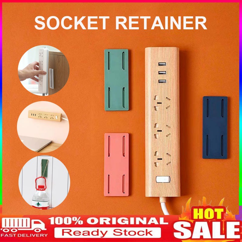 Malaysia Stock Wall Mount Holder Socket Punchfree Power Strip Holder ...