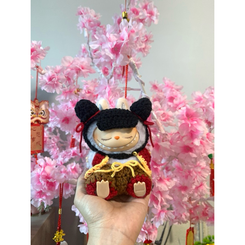 Labubu V2 handmade Nezha crochet outfit | Shopee Malaysia