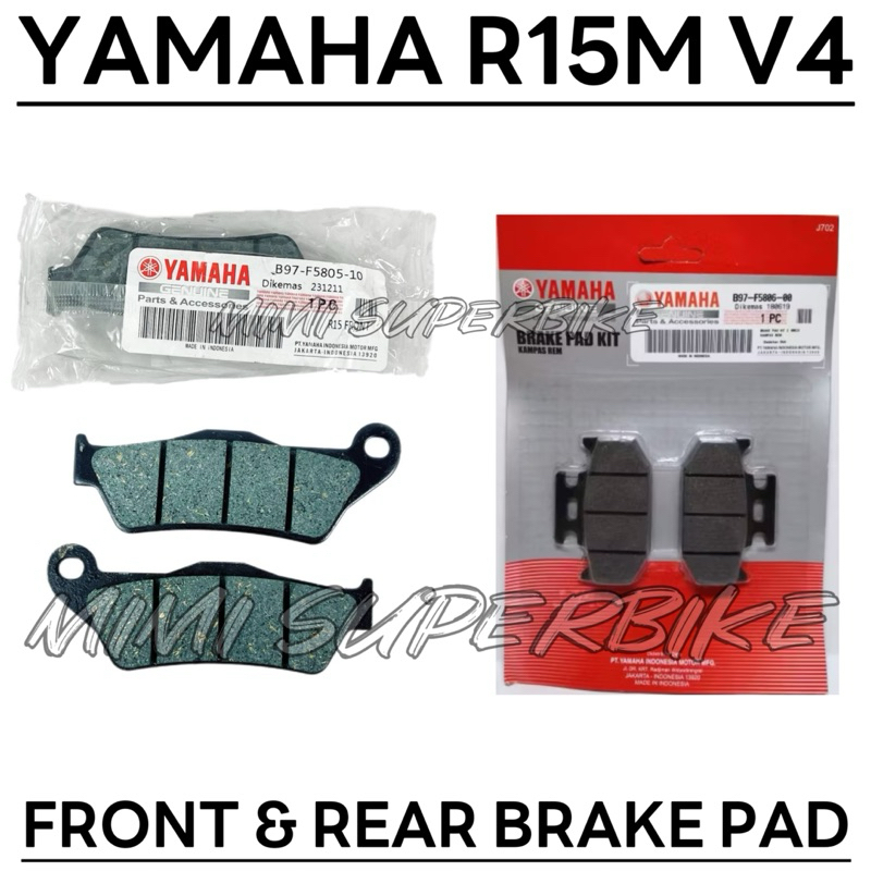 YAMAHA R15M V4 NEW FRONT & REAR BRAKE PAD R15 M BARU BREK DEPAN ...