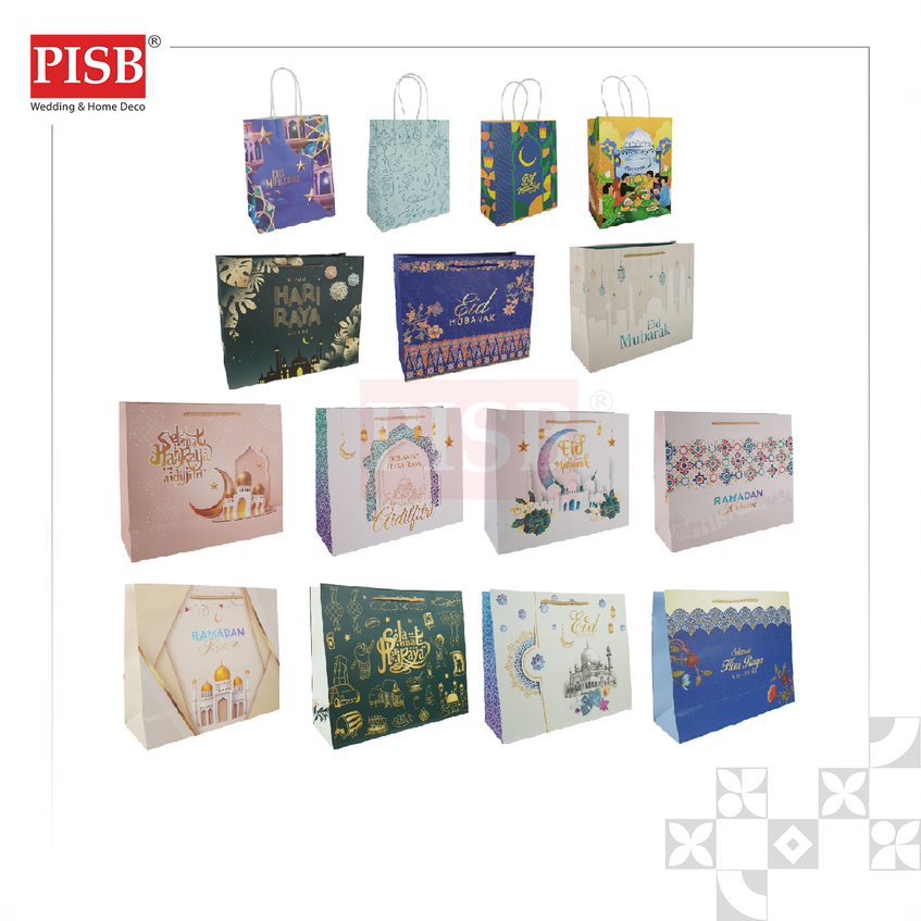 0001-16 Premium Hari Raya Design Paper Bag Gift Bag Retail Bag Colour ...