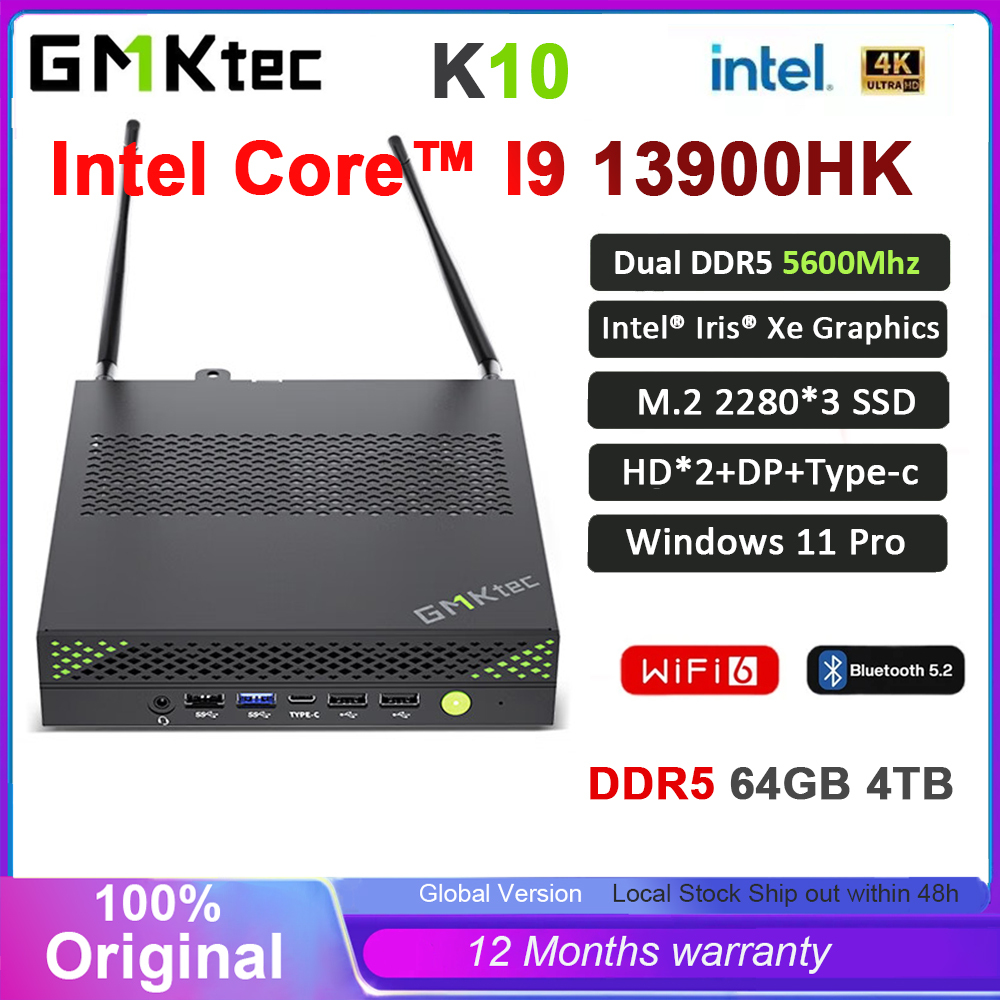 GMK K10 Gaming Mini PC 13th Gen Intel Core i9 13900HK 2xDDR5 5600Mhz ...