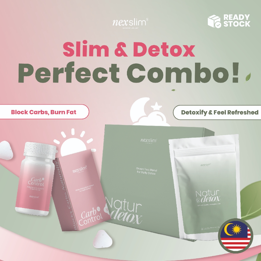 [Nexslim]超强瘦身组合 白芸豆阻隔片+排毒茶｜阻糖减脂 排毒净肠 瘦身养颜 轻体代谢 | Shopee Malaysia