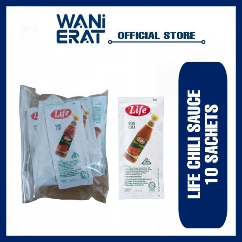 [10PCS] LIFE CHILLI SAUCE SACHET | SOS CILI TRAVEL PACK | Shopee Malaysia