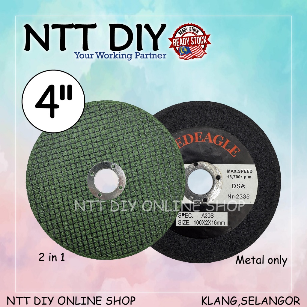 NTT DIY 2 in 1 Stainless Steel Green Cutting Disc And Metal Cutting ...