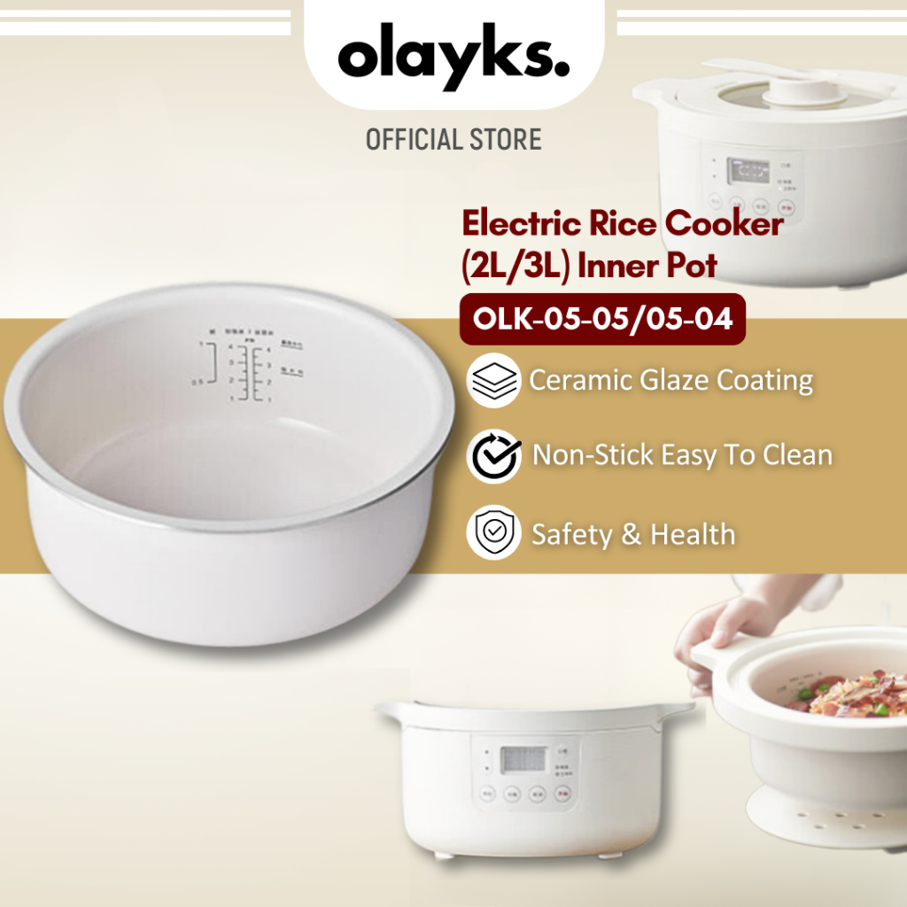 Olayks 2L/3L Multifunction Electric Rice Cooker OLK-05-05/ OLK-05-04 INNER POT ONLY | Shopee ...