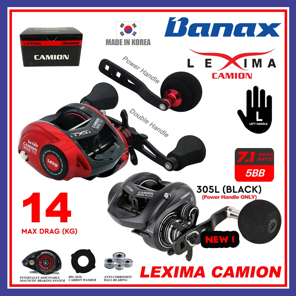 (KOREA) Banax Lexima Camion 305 / 406LTD Mesin Pancing Baitcasting | Light / Slow Jigging ...
