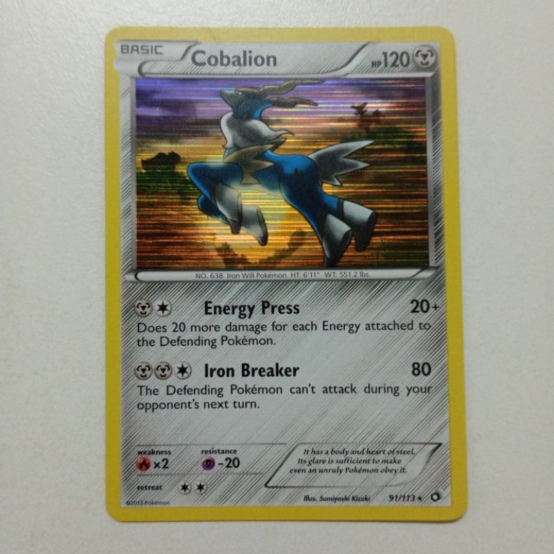 Pokemon TCG - Coballion - 91/113 (Holo Rare) | Shopee Malaysia