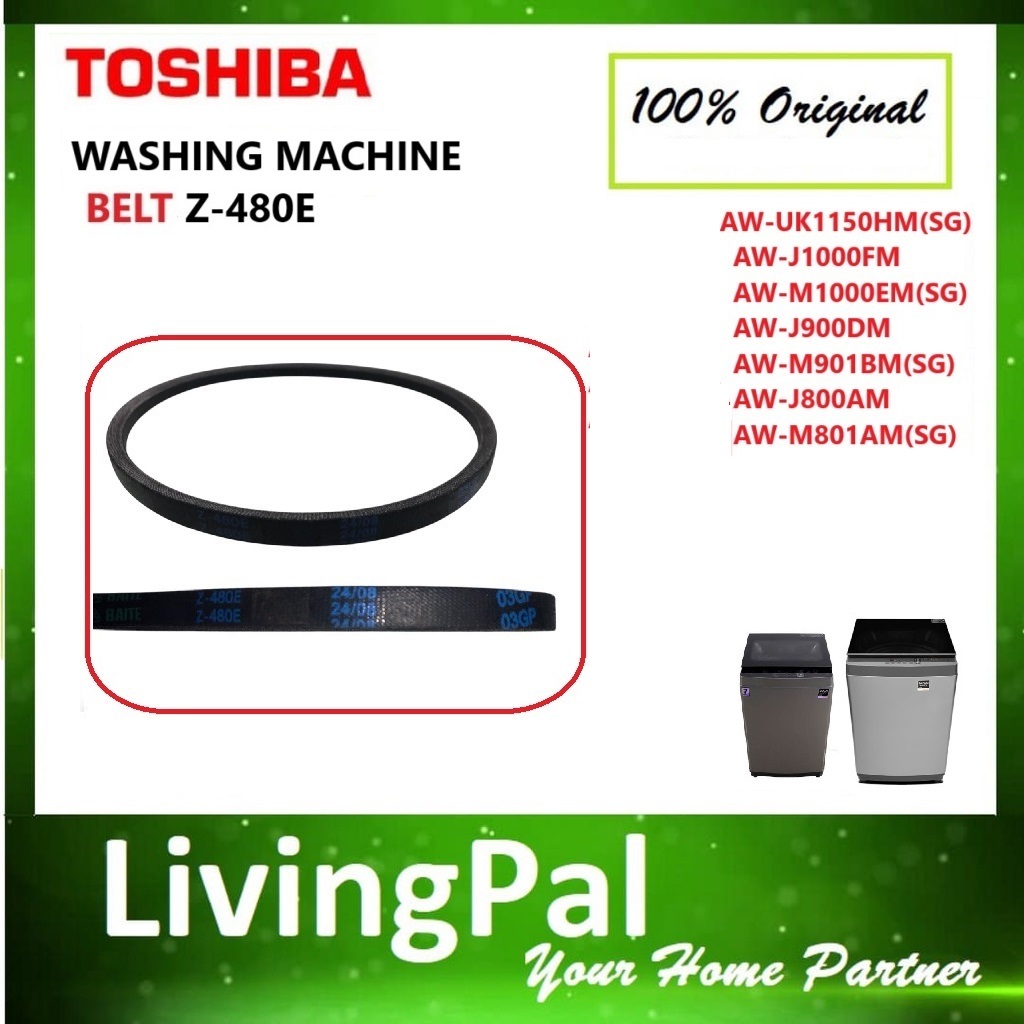 100% original TOSHIBA WASHING MACHINE V BELT Z-480E FOR MODEL AW ...