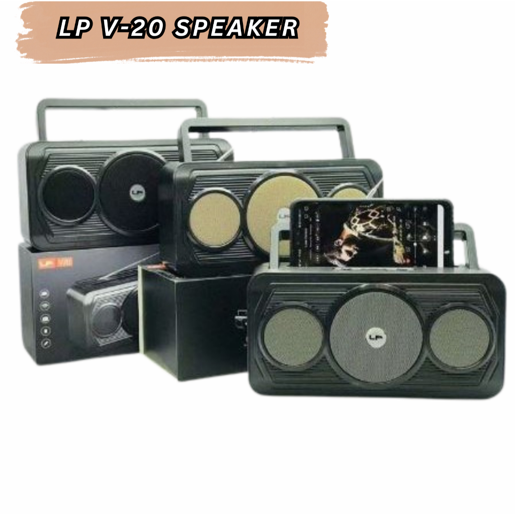 LP V20 Audio Speaker HIFI 360° Sound Portable Wireless Bluetooth Music ...