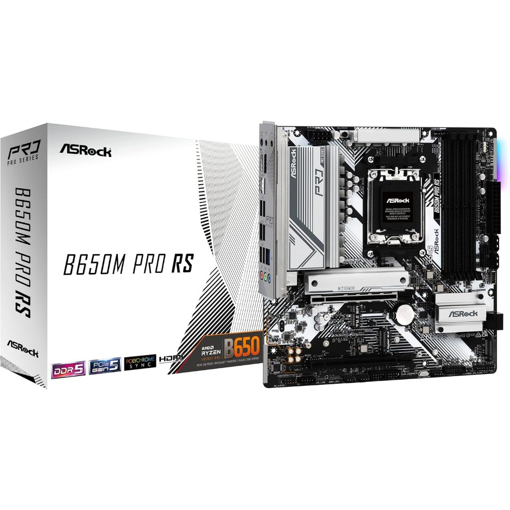 ASRock Motherboard B650M Pro RS / B650 Pro RS AMD Ryzen 7000 Series CPU ...