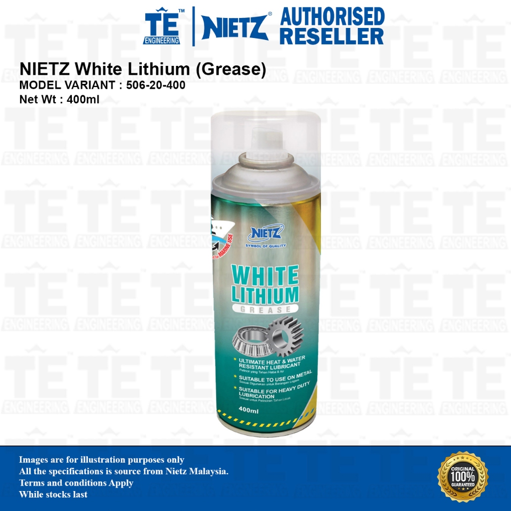 NIETZ White Lithium Spray Grease 400ml | Shopee Malaysia