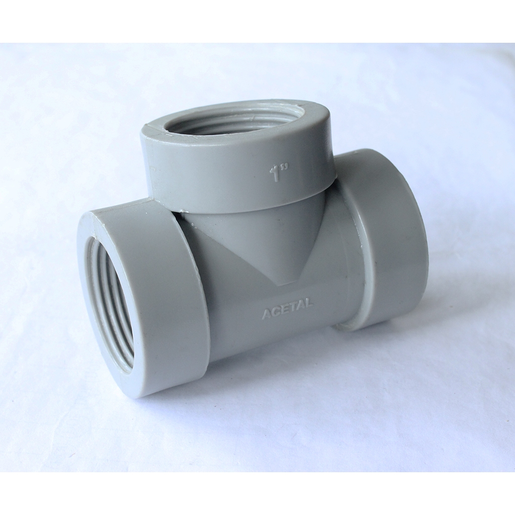PVC ACETAL Equal Tee Threaded Pipe Fitting 1 inch (25 mm) | Shopee Malaysia