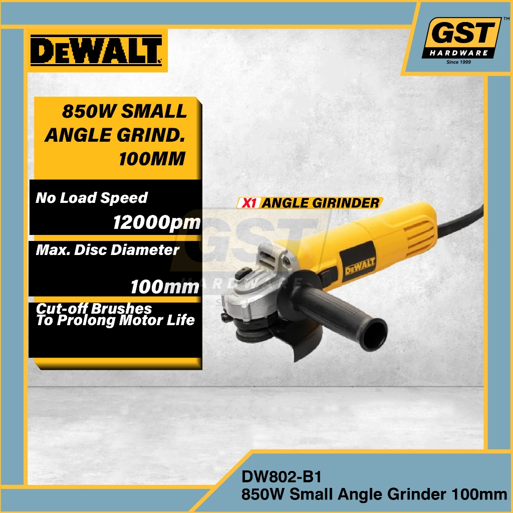 Dewalt 100mm 850W Heavy Duty Small Angle Grinder with Slider Switch ...