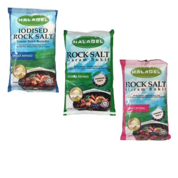HALAGEL Garam Bukit Himalaya Himalayan Iodized Pink Rock Salt (400g ...
