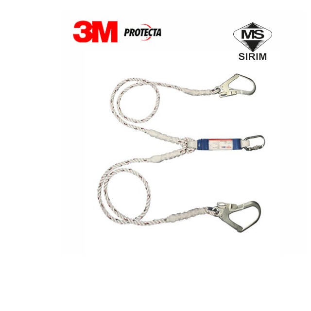 3M Protecta First 1390235 P50 Forked Shock Absorbing Twin Leg Lanyard ...