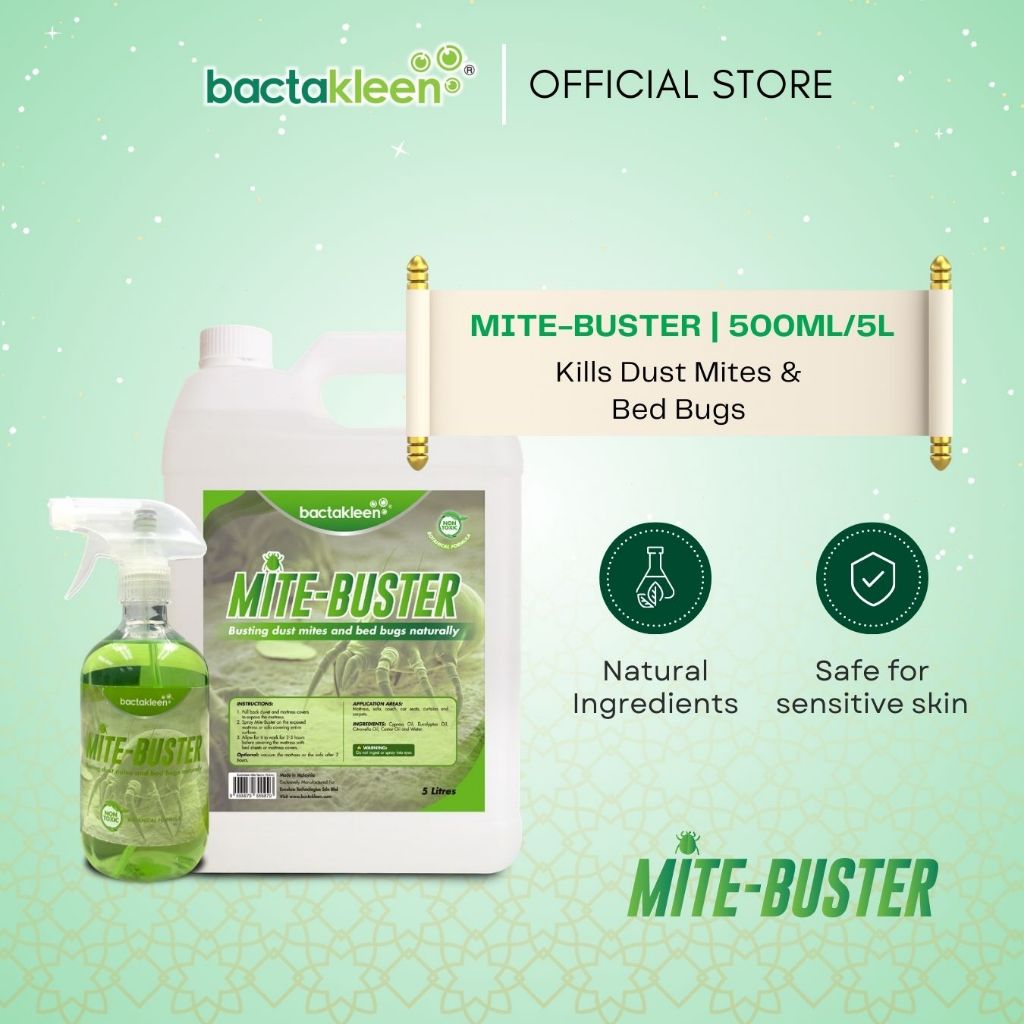 BACTAKLEEN Mite Buster 500ML | Busting Dust Mites and Bed Bugs ...