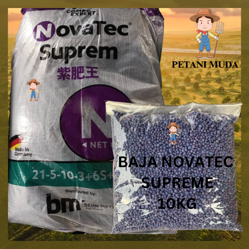 10KG BAJA SUBUR NOVATEC SUPREME 21-5-10-3+6s+TE PEMBAJAAN ANAK POKOK ...
