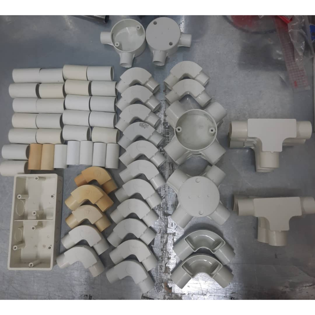 PVC Conduit Wiring Pipe Fitting Accessories 20MM/25MM, 4 Way Box Joint ...