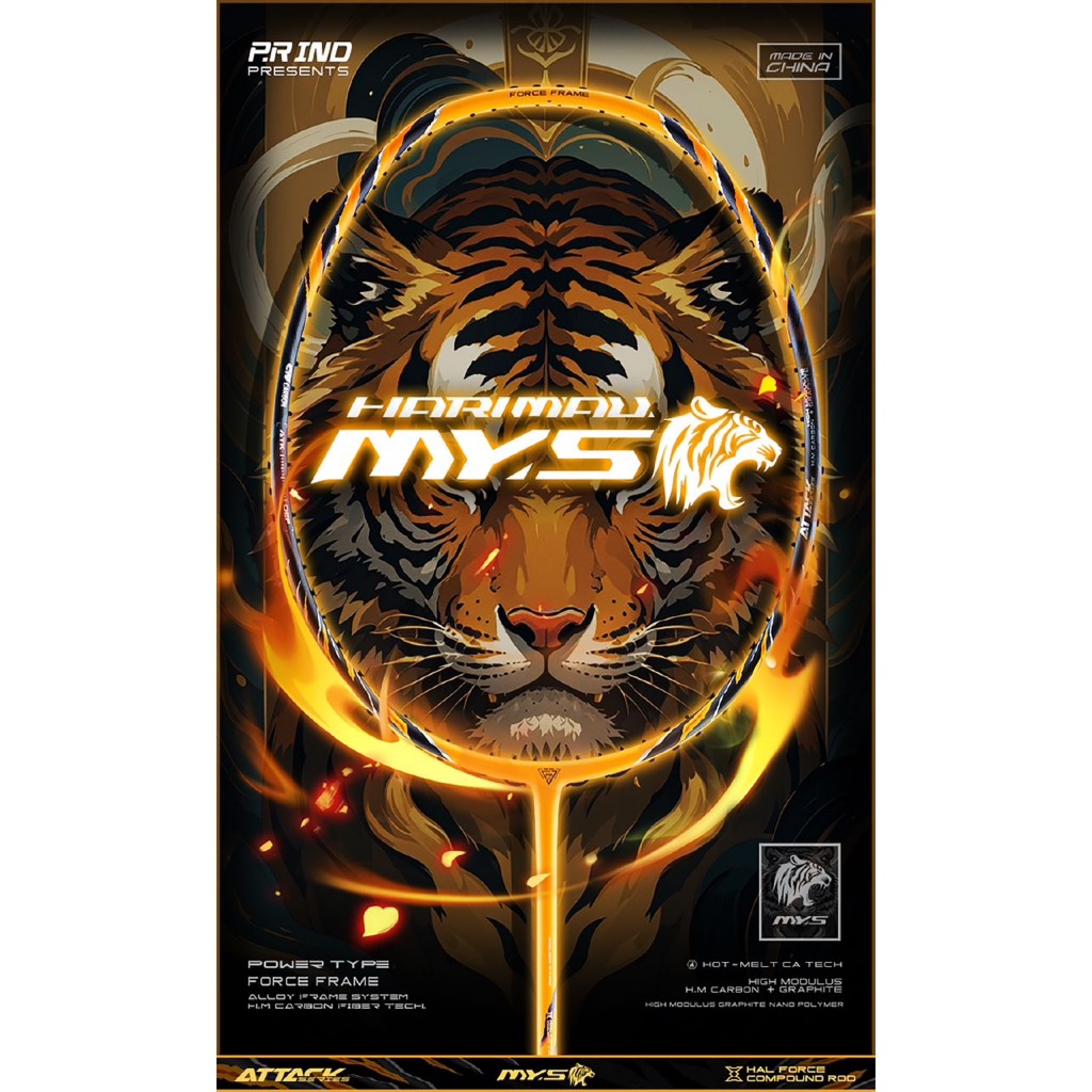 P.R IND HARIMAU MALAYSIA BADMINTON RACQUET (Purui) | RACKETUNCLE GXS ...