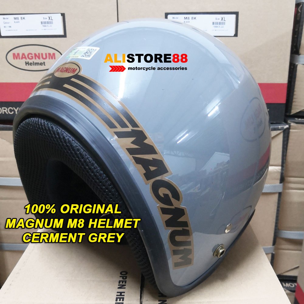 Magnum Helmet M8 Cerment Grey [100% Original] | Shopee Malaysia