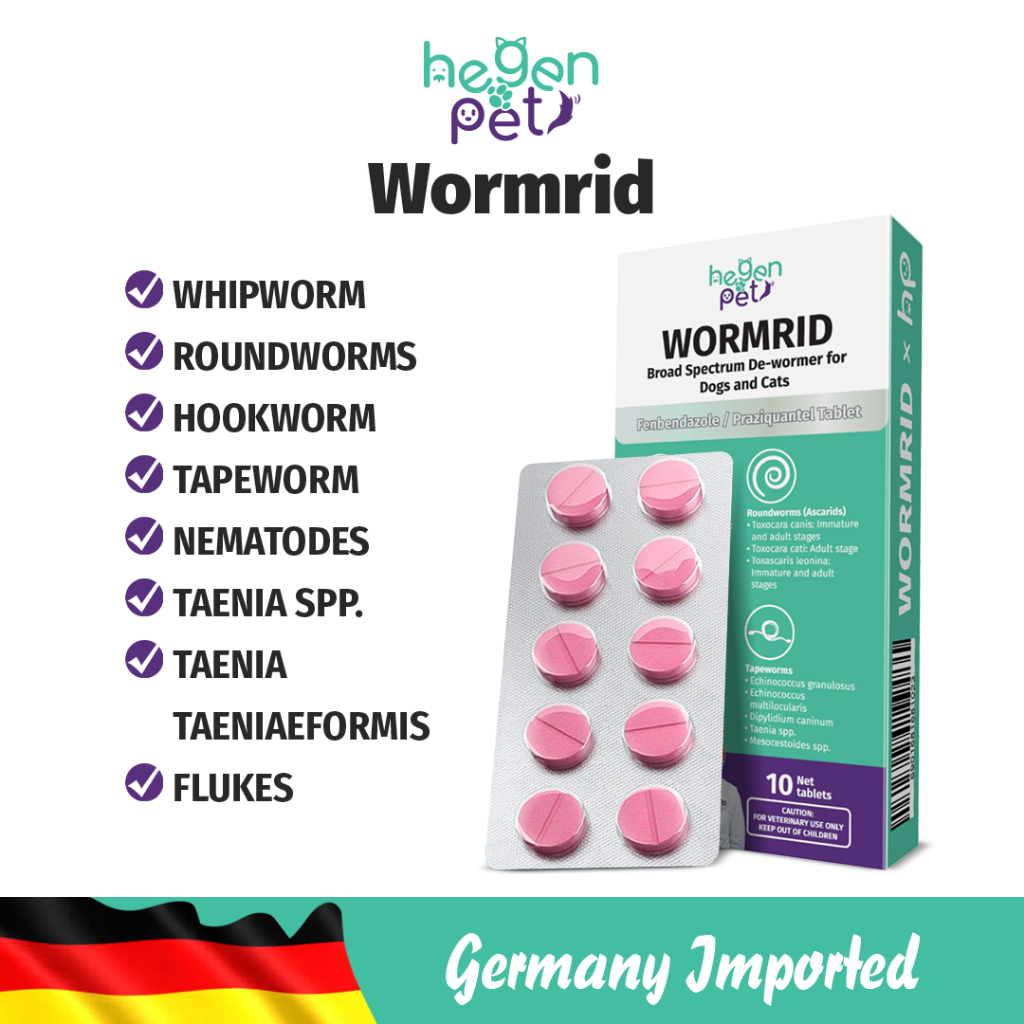 CASSIEL PET Deworming Tablet For Nematocide Deworm Worm Rid Heartworm ...