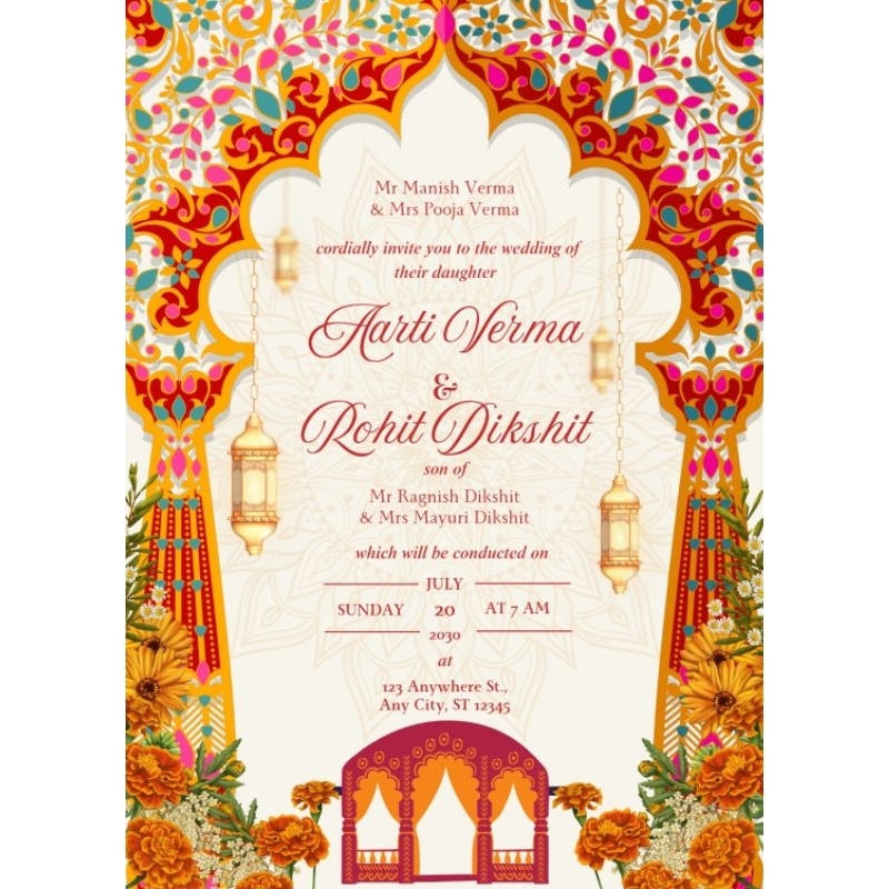 Indian wedding card customize | Shopee Malaysia