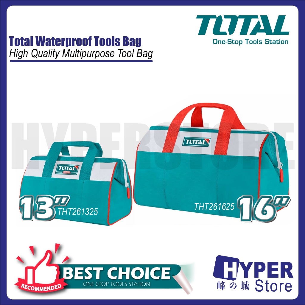 TOTAL 13'' & 16'' Waterproof Tools Bag High Quality / Beg Alatan ...
