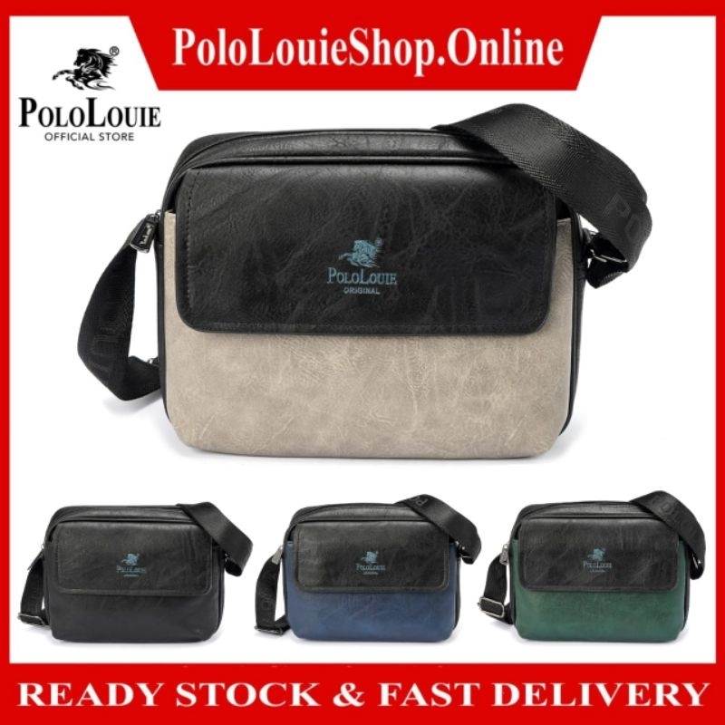 Original Polo Louie Synthetic Leather Messenger Bag For Men Women Multi ...