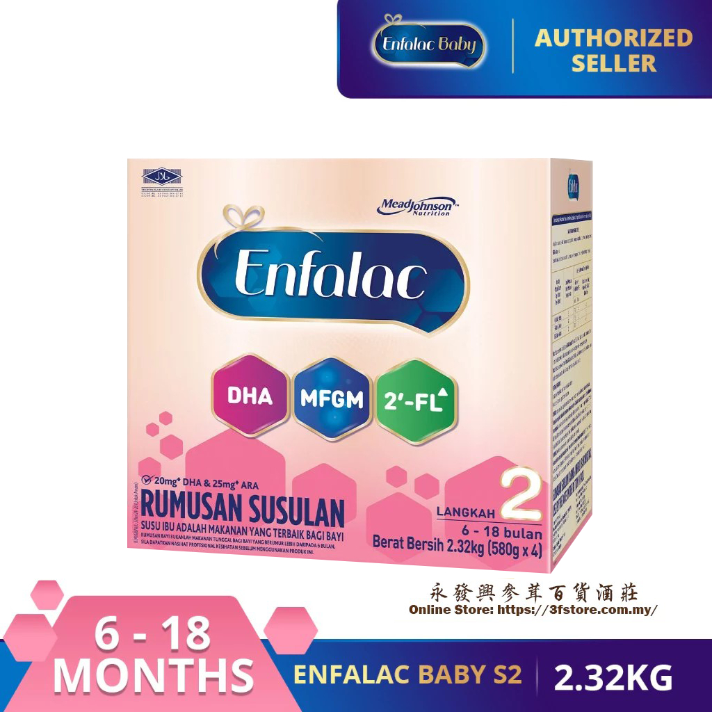 Enfalac Step 2 for 6-18 months 2.32kg (580g x 4) Exp 1/2027 | Shopee ...