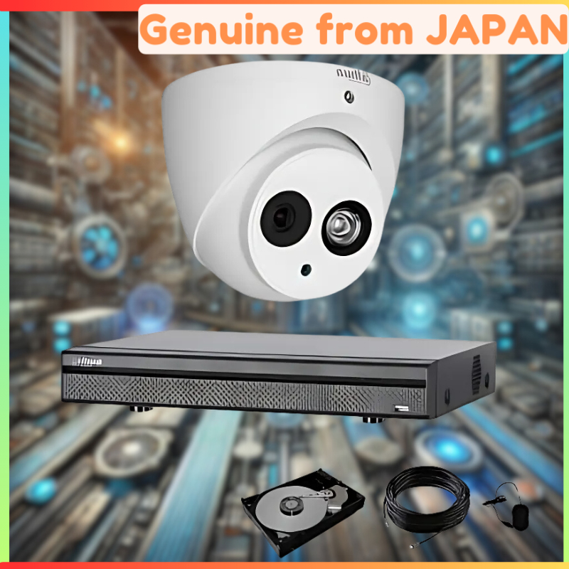 DAHUA 500 Million Pixels Security Camera Set with 4ch PoC Power Supply ...