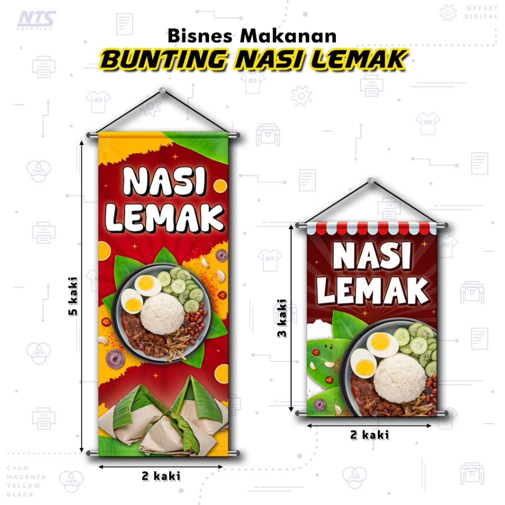 READY DESIGN BUNTING NASI LEMAK - PENIAGA KEDAI / GERAI / MAKANAN ...