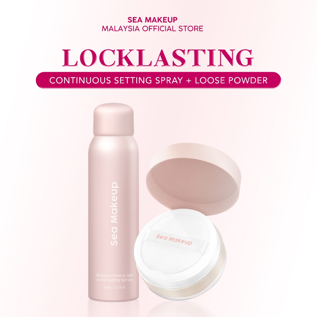 Sea Makeup Bundle 2 In 1 Continuous Setting Spray + Loose Powder ...